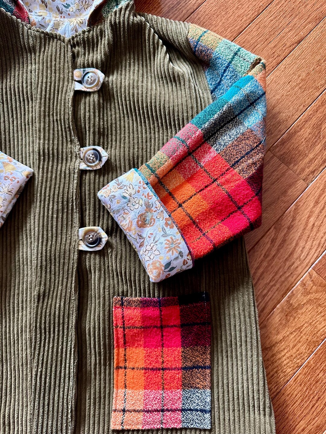 Charming Upcycled Kids Coat | Handcrafted Sustainable Jacket | Size 3 ...