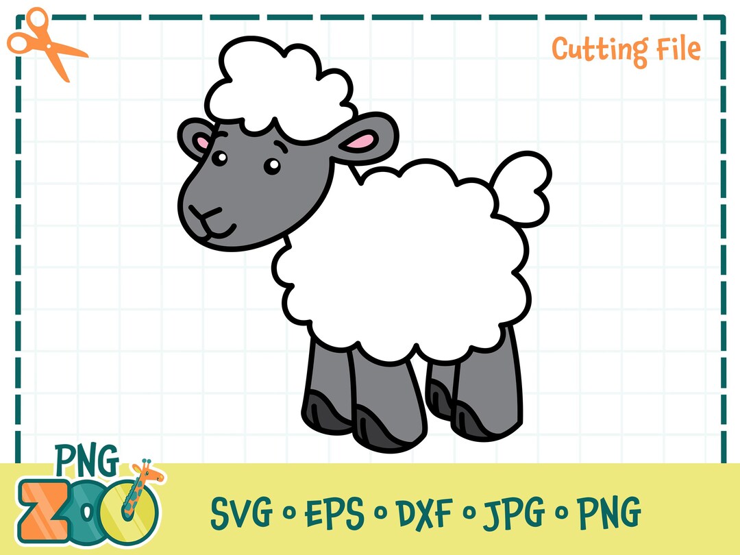 Sheep SVG Cutting File for Cricut Silhouette Clipart Cute Animal - Etsy