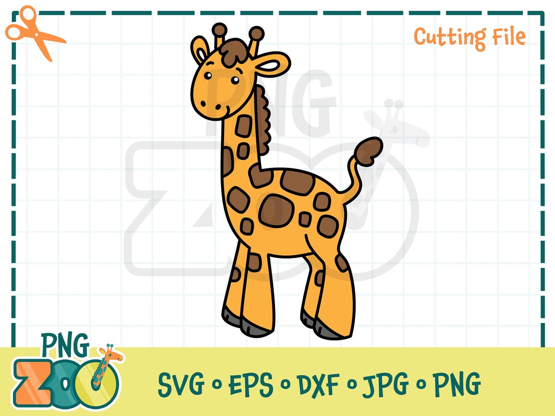 Giraffe SVG Cutting File for Cricut Silhouette Clipart Cute Animal - Etsy