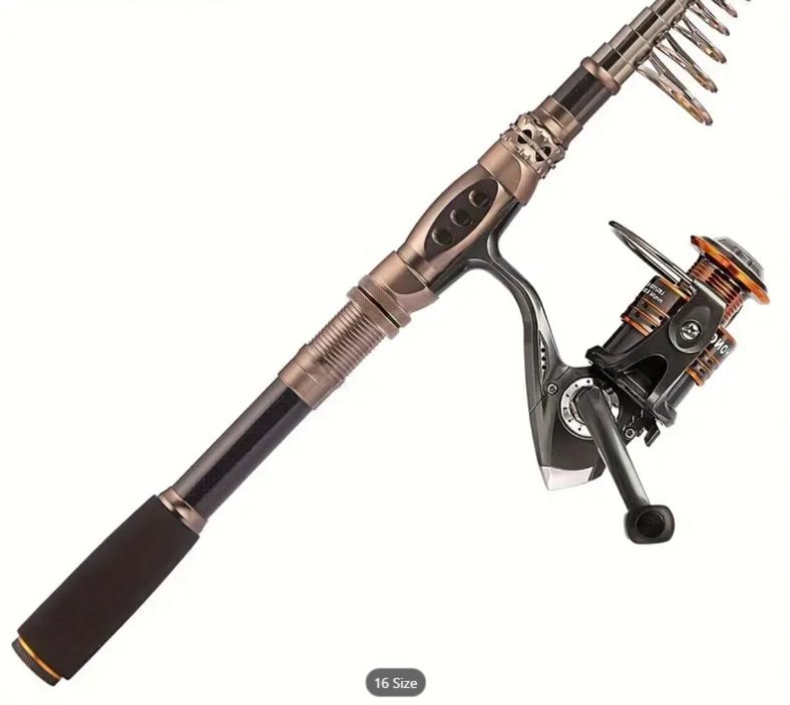 PLUSINNO Fishing Rod Reel Combo: Carbon Matrix Telescopic Pole - Etsy