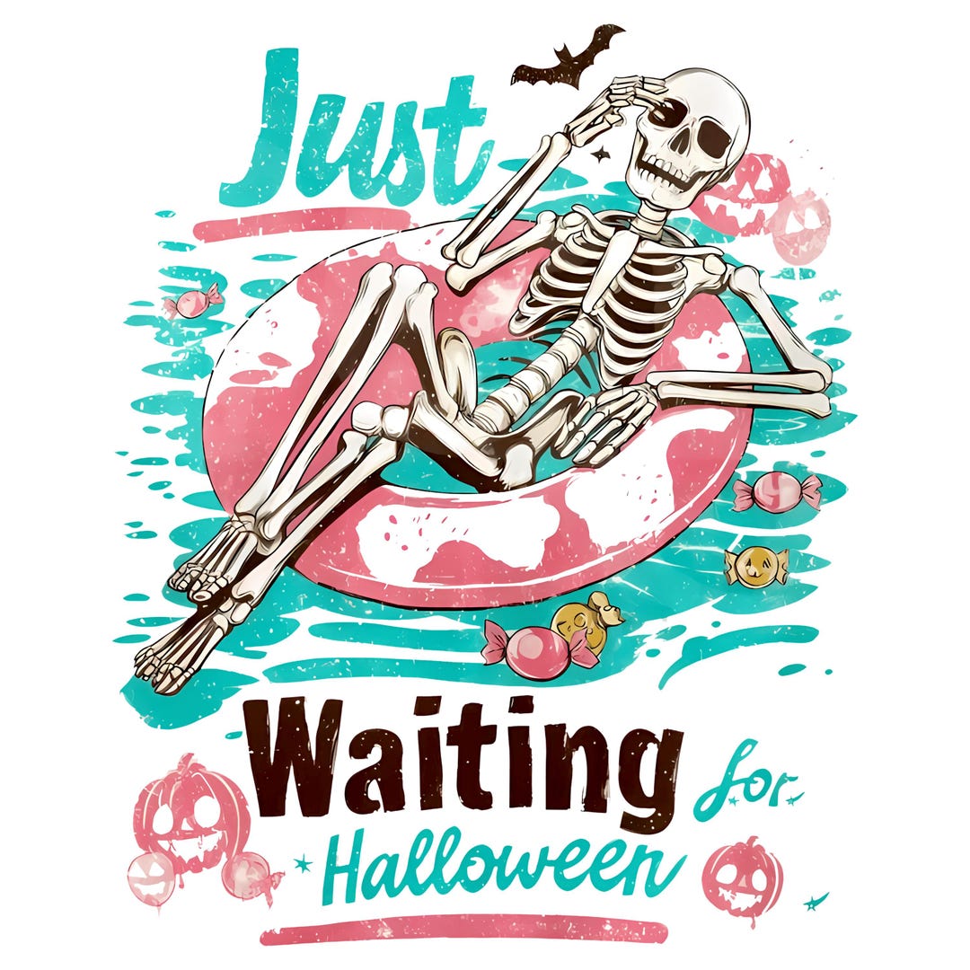 Summerween PNG Digital, Summer Skeleton PNG, Spooky Summer Png, Summer ...