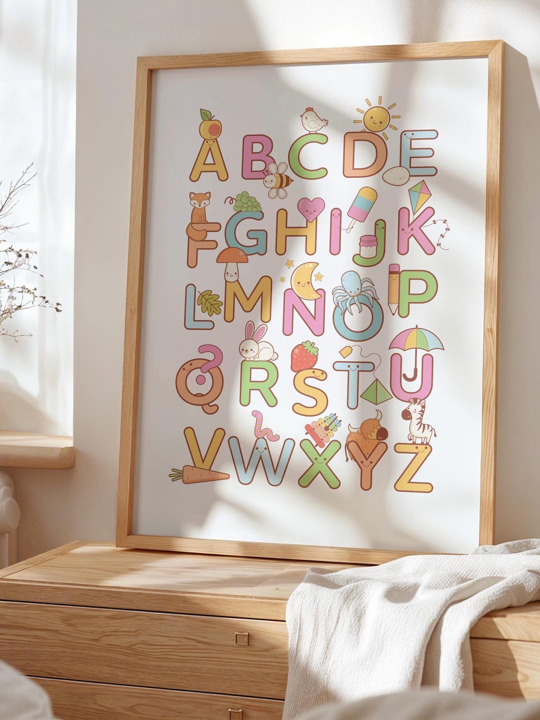 ABC Poster for Kids, Alphabet Wall Art for Classroom, Homeschool Room ...