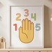 Number Learning Poster, Montessori Playroom Wall Decor, Early Education ...