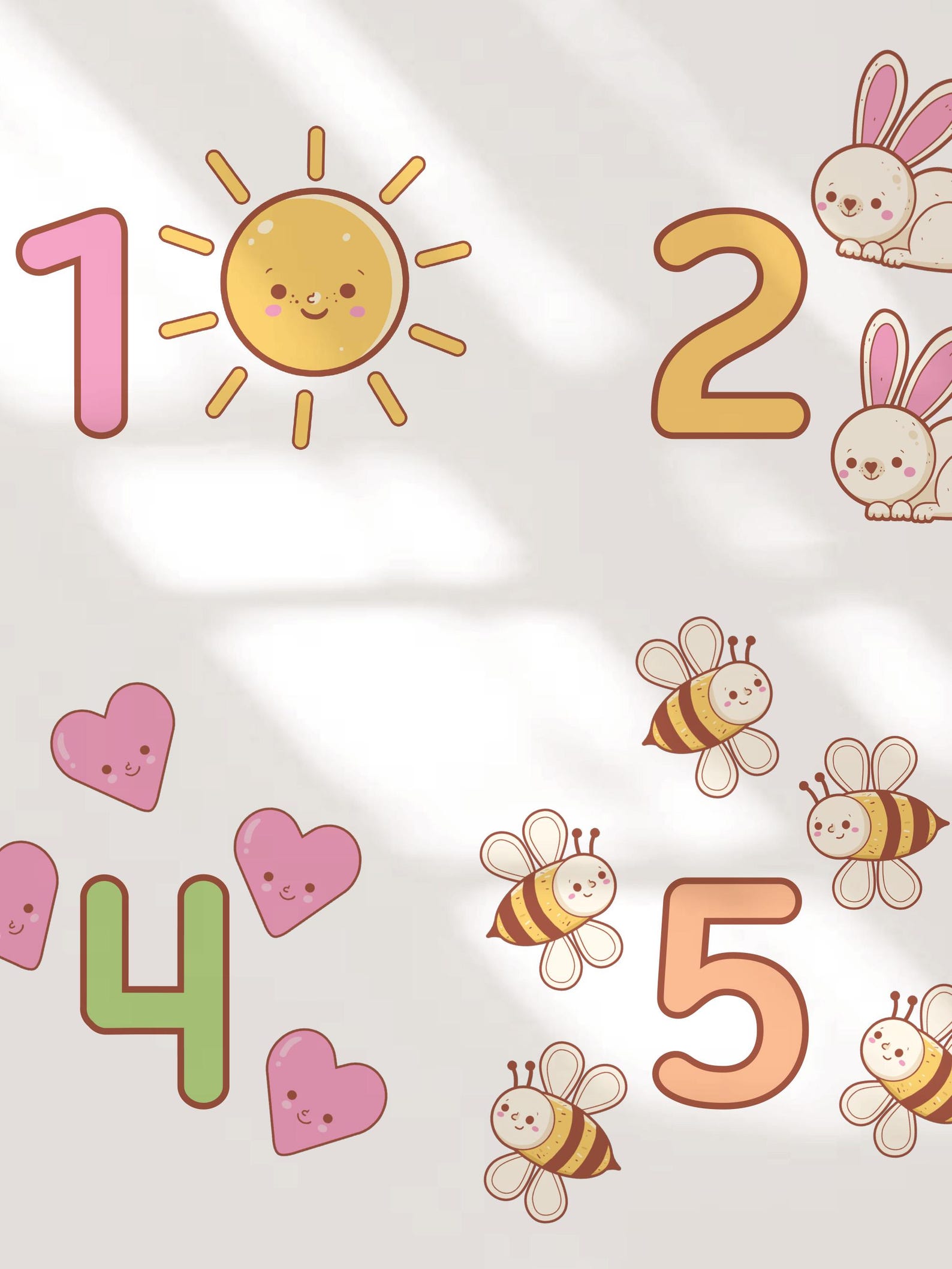 Numbers 1-10 Poster, Nursery Printable Wall Art, Counting 1 to 10 ...