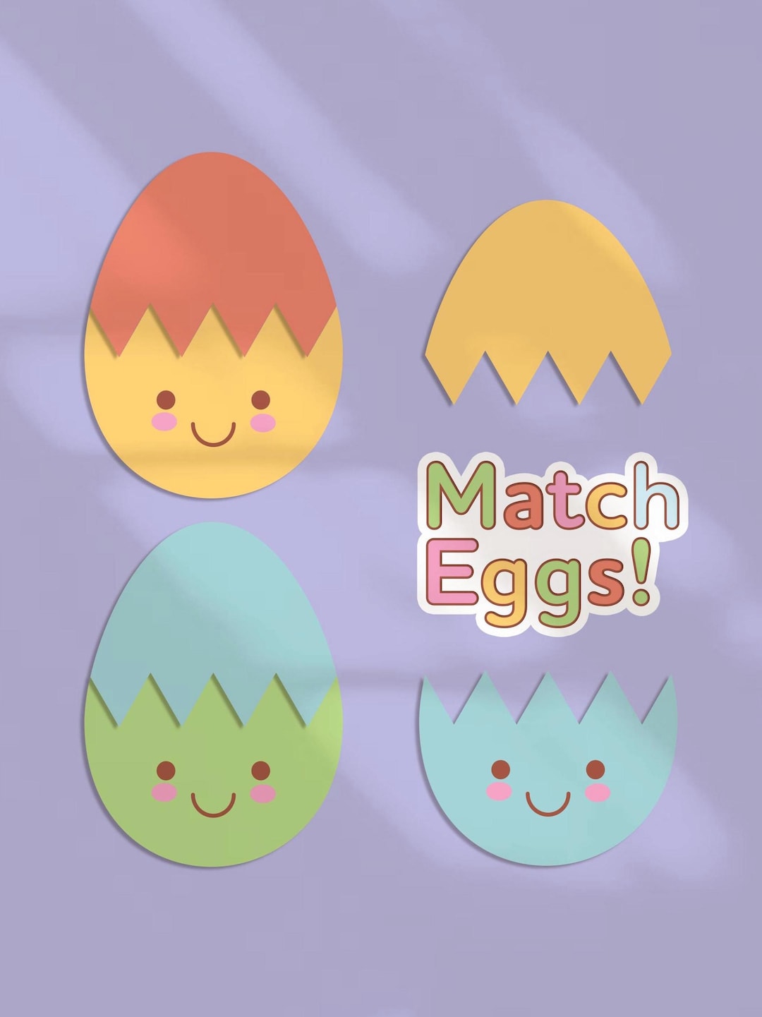 Spring-themed Shape Matching Game Colour Recognition Practice Toddlers ...