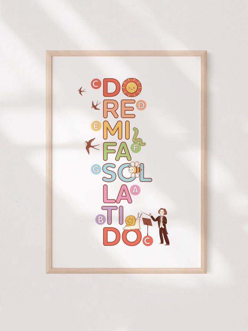 Music Themed Poster for Kids Room, Music Wall Art Printable, Classroom ...