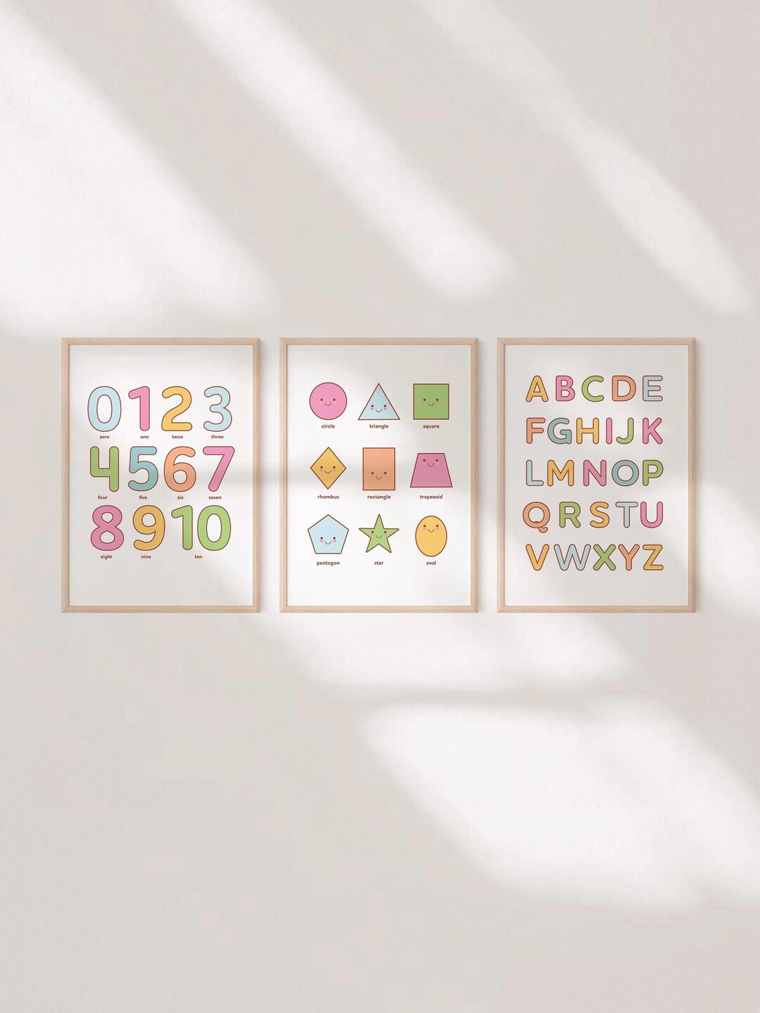 Educational Poster Set for Classroom, Pastel Homeschooling Decor ...