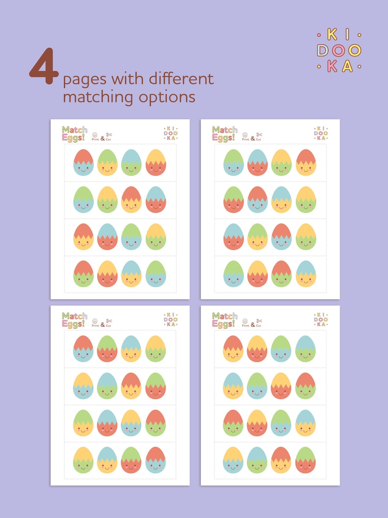 Spring-themed Shape Matching Game Colour Recognition Practice Toddlers ...