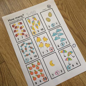 Circle the Right Number Pages, Math Activity for Kid, Homeschooling ...