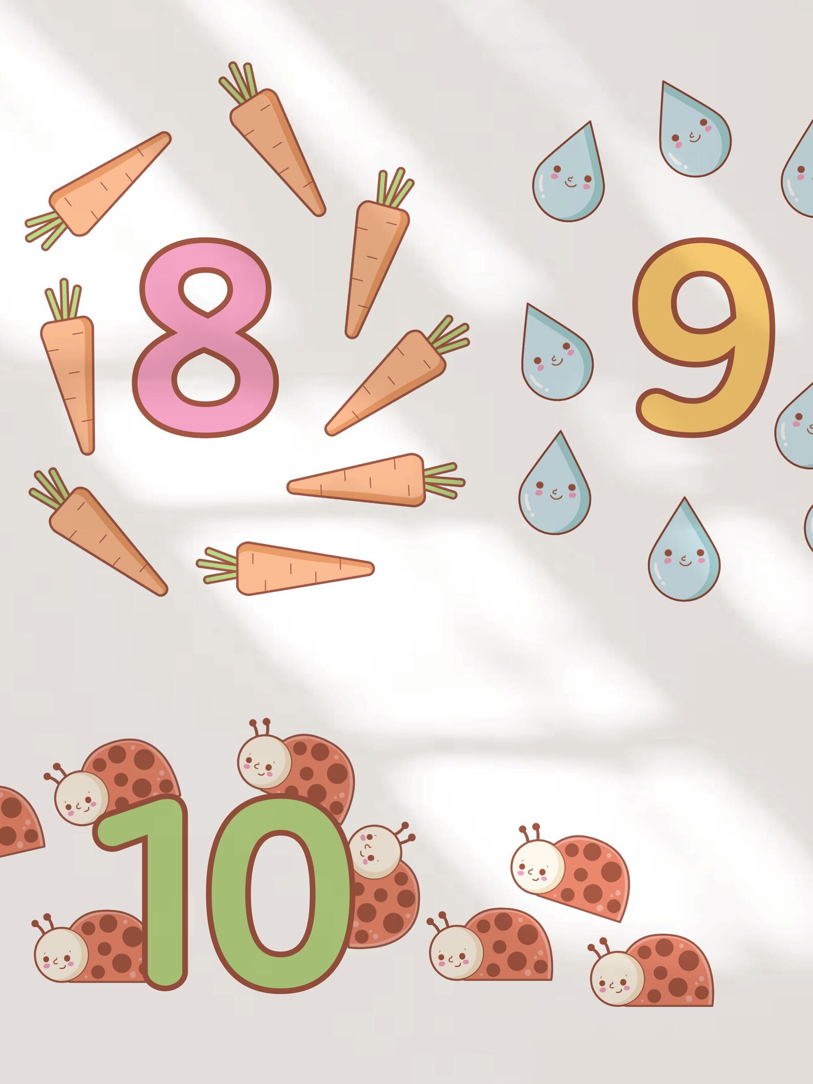 Numbers 1-10 Poster, Nursery Printable Wall Art, Counting 1 to 10 ...
