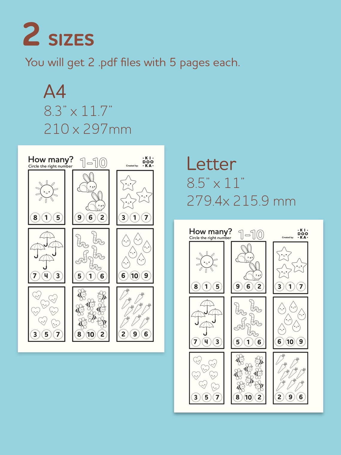Circle the Right Number Pages, Math Activity for Kid, Homeschooling ...