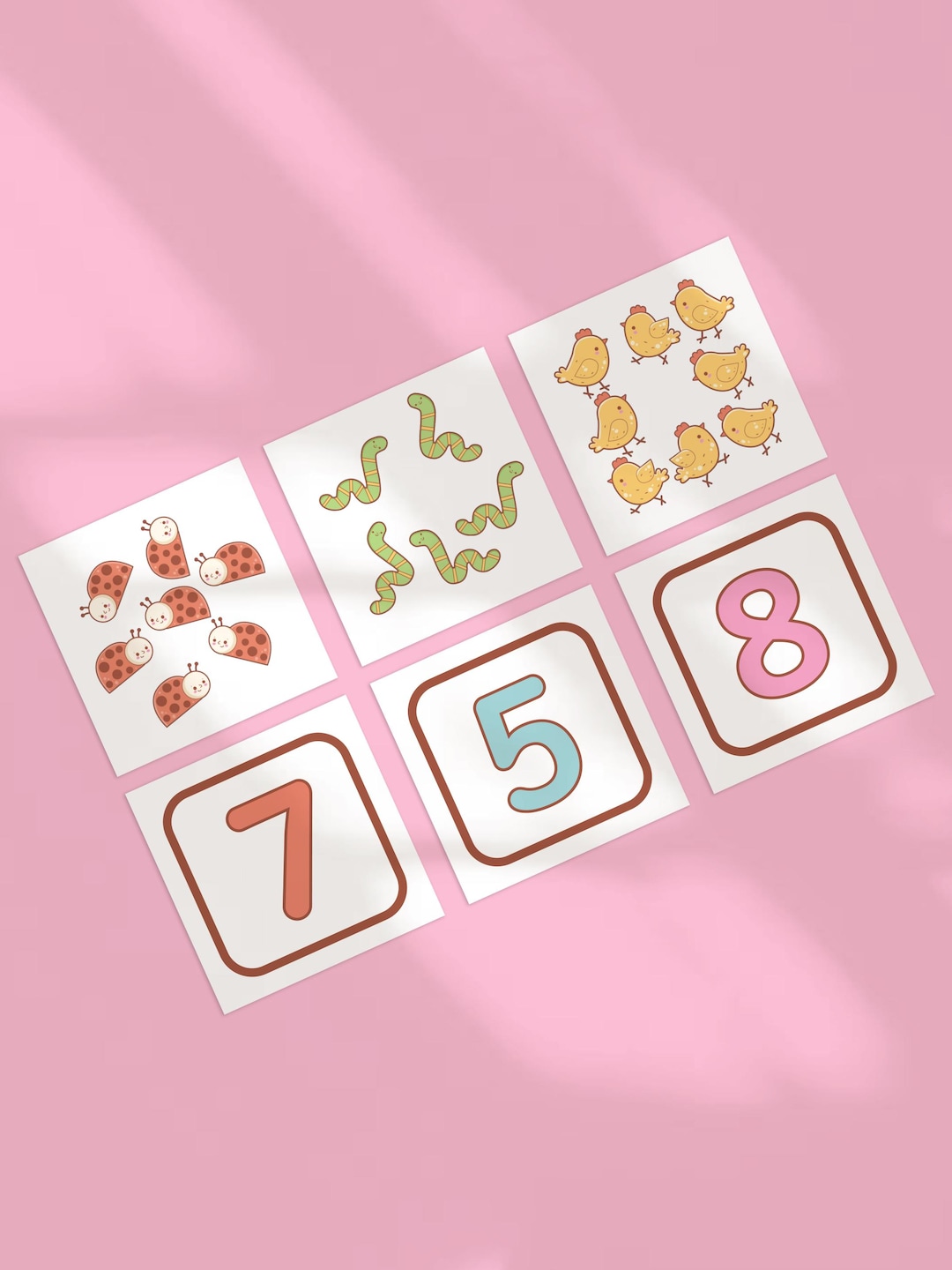 1-10 Counting Flashcards, Number Learning Activity, Counting Practice ...