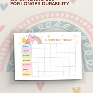 Toilet Training Chart Printable for Kids, Reward Sticker System ...