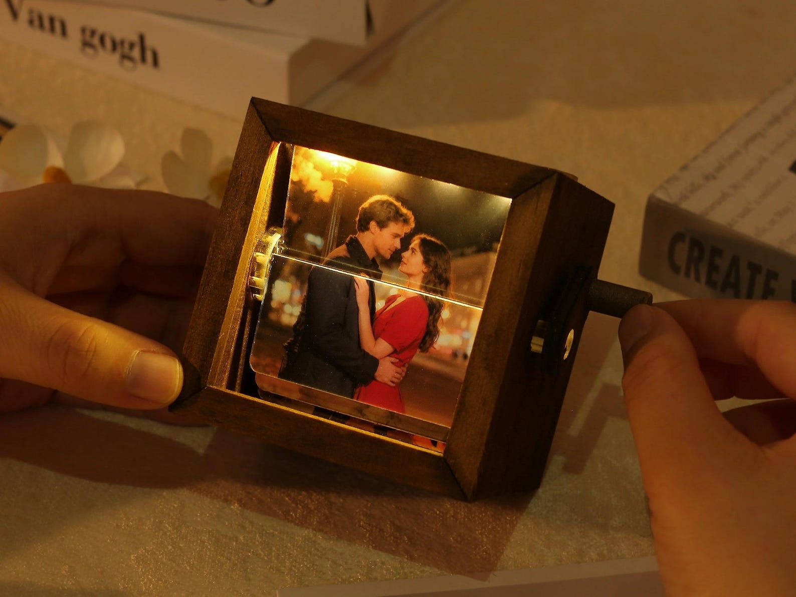 Personalized Photo Flipbook Animation Box,custom Wooden Photo Book With ...