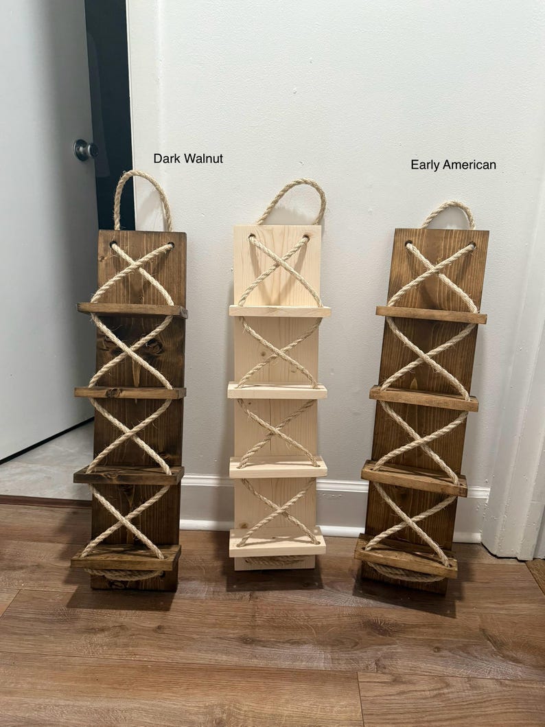 Rustic Hanging Wine Rack - Etsy