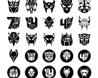 Transformers Svg, Transformer SVG Faces, Transformers Logo Layered SVG ...