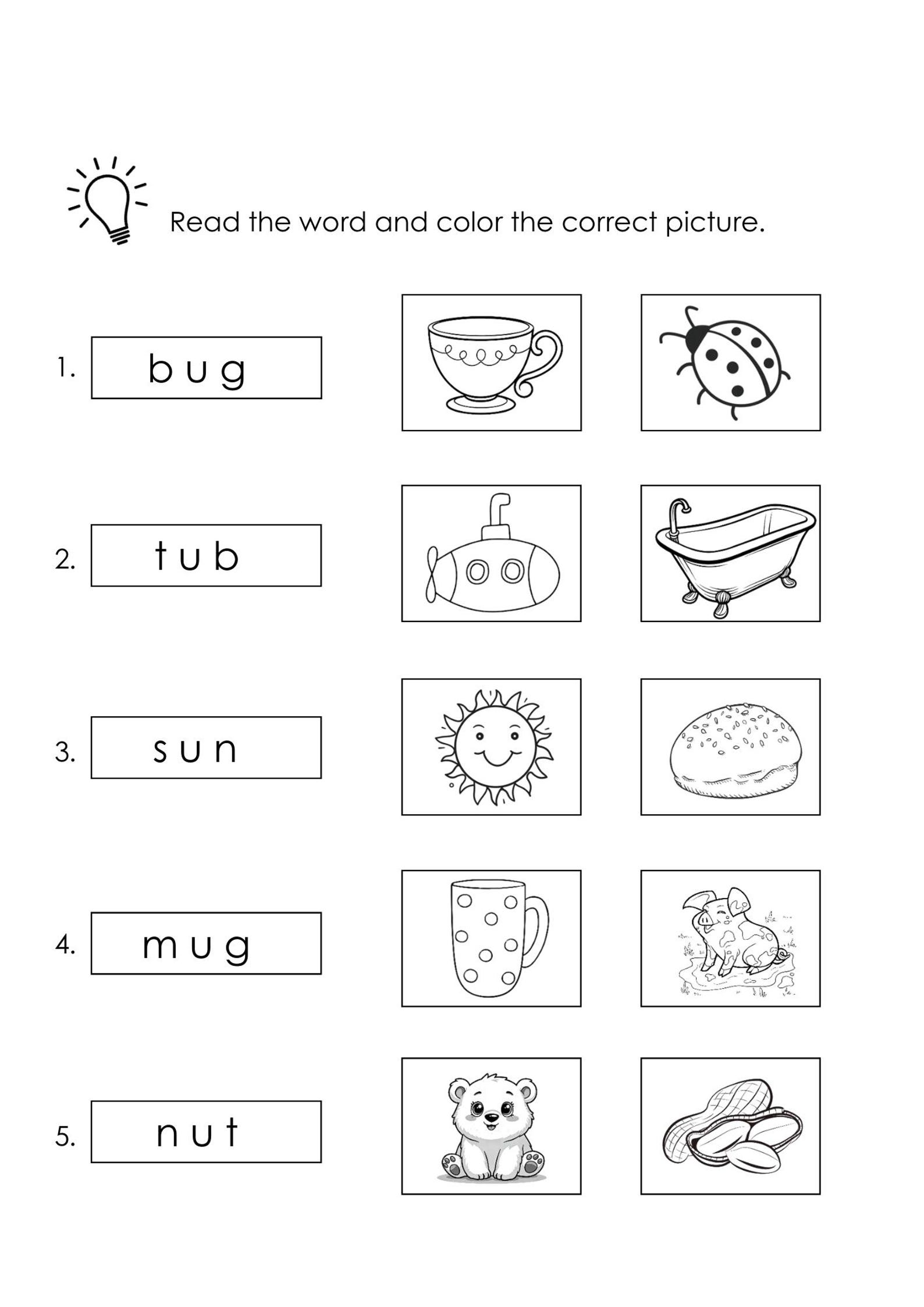 CVC Short Vowel A E I O U Worksheets - Etsy
