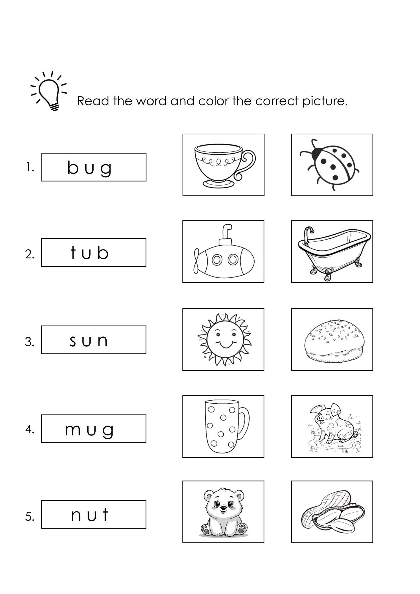 CVC Short Vowel A E I O U Worksheets - Etsy