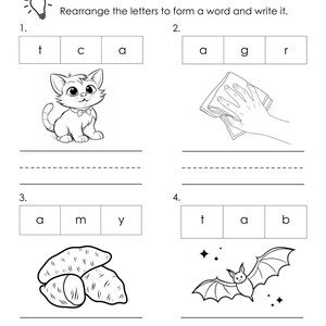 CVC Short Vowel A E I O U Worksheets - Etsy
