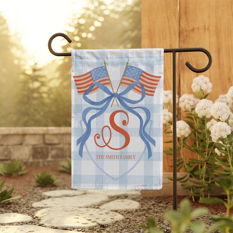 Monogram Garden Flag - Etsy