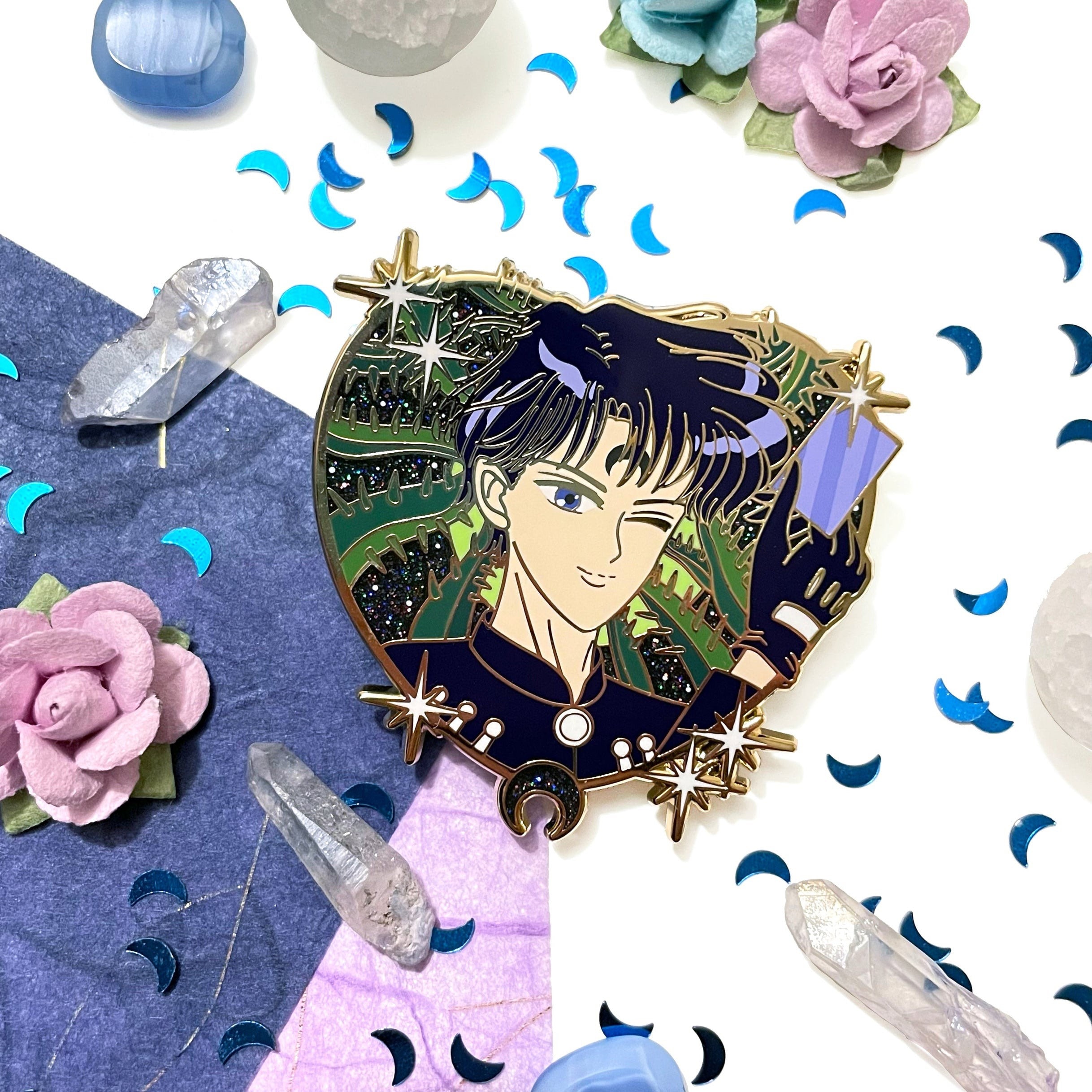 Sapphir Bad Boy • 90s Anime Manga Goth Villain • Enamel Pin - Etsy