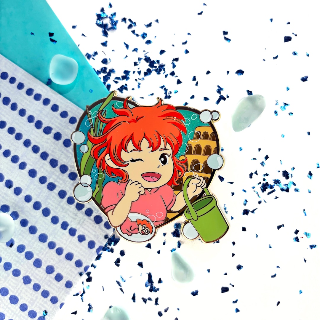 Ponyo • Mermaid Baby Fish Girl Anime Character • Enamel Pin - Etsy