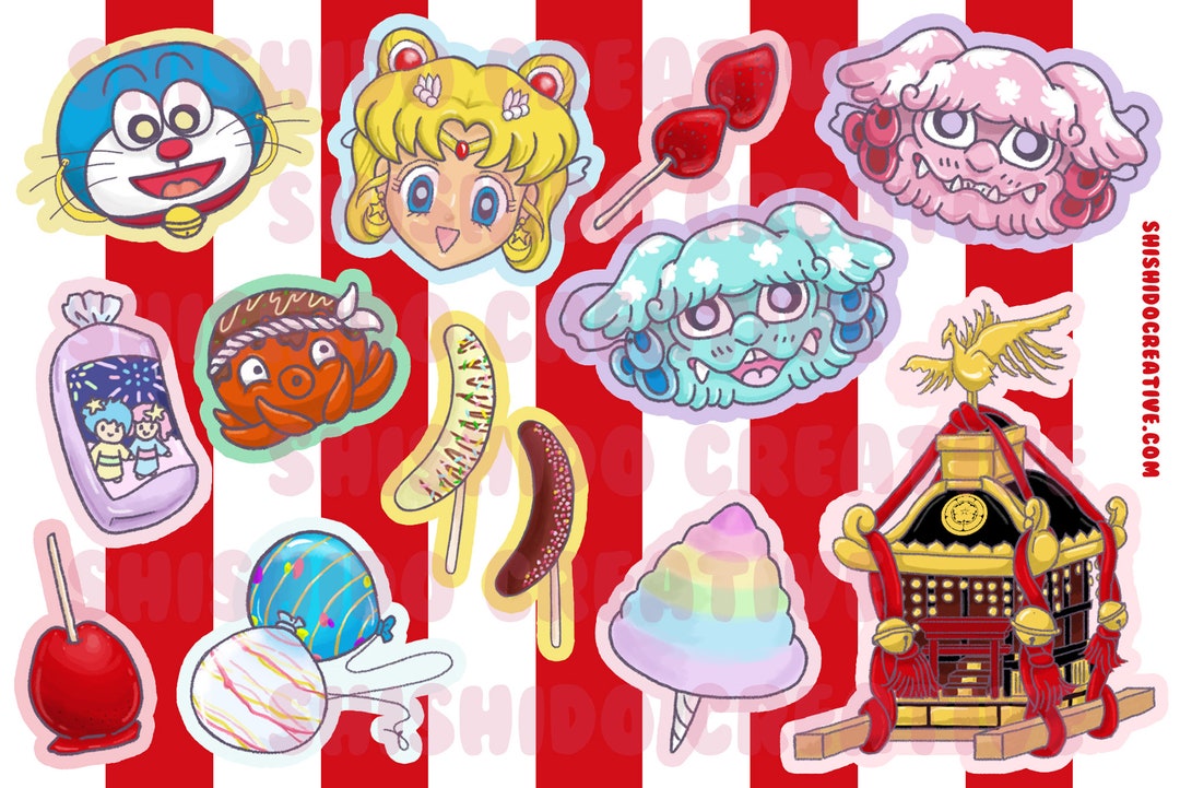 Bujo Sticker Sheets • Japanese Summer Festival • Kawaii Matsuri - Etsy