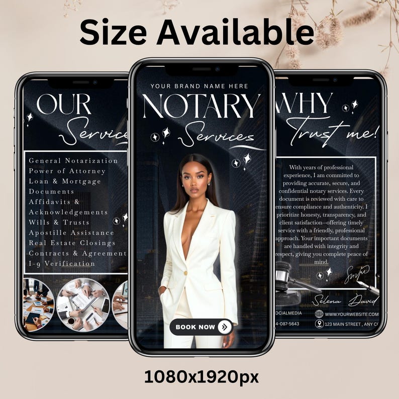 Animated Notary Public Services Flyer, Notary Signing Agent Marketing ...