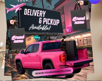DIY Delivery & Pickup Flyer, Delivery Service Flyer, Pickup Service ...