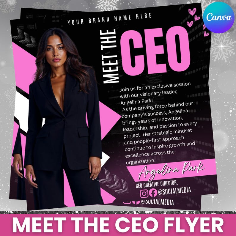 Meet the CEO Flyer, Business Profile Template, Corporate Event Flyer ...