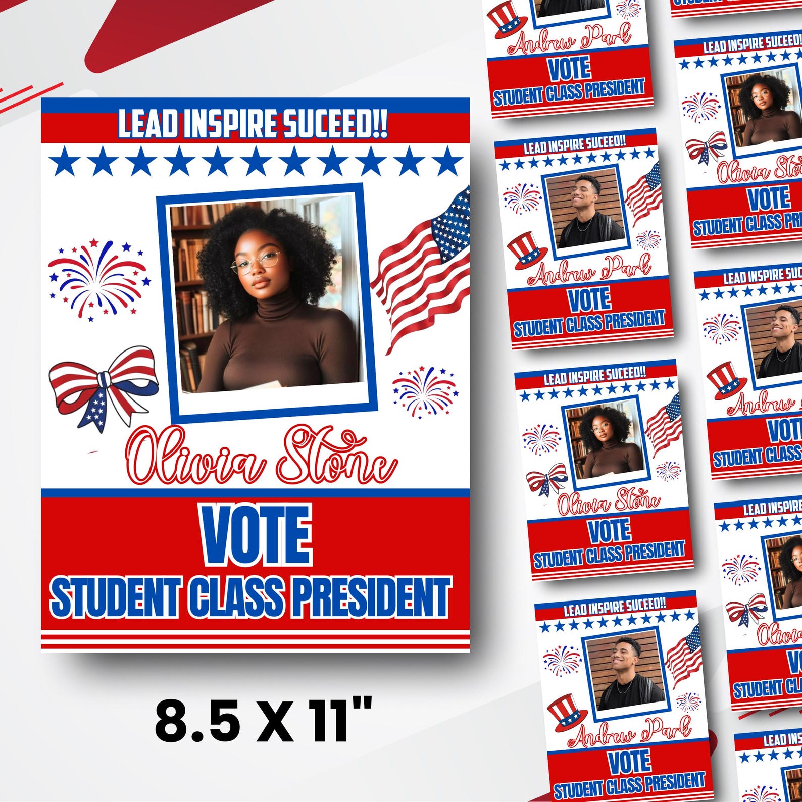 Student Council Campaign Flyer Templates, Voting Posters, Canva School ...