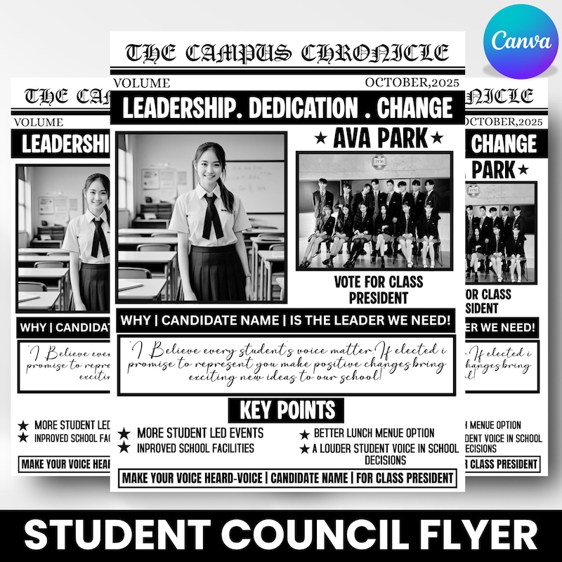 Student Government Campaign Poster - Etsy
