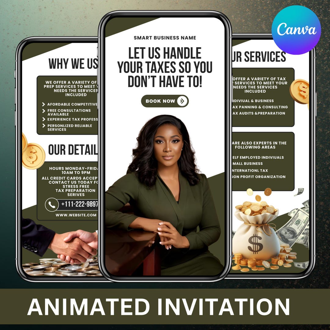 Animated Tax Preparation Services, Tax Professional, Tax Accountant ...