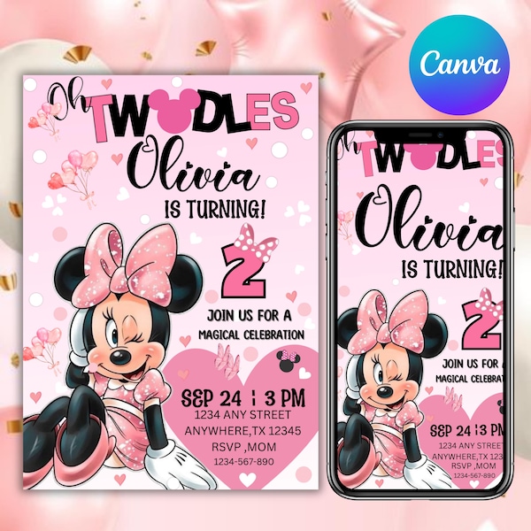 Minnie Mouse Oh Twoddles - Etsy