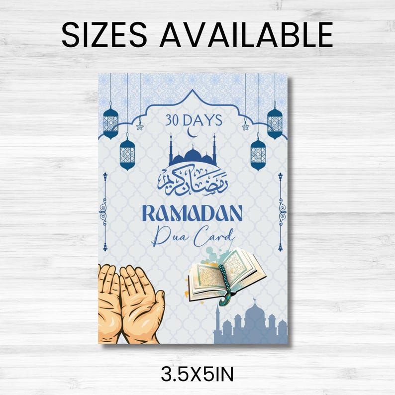 Ramadan 30 Days Dua Digital Card | Islamic Prayer Cards | Printable ...