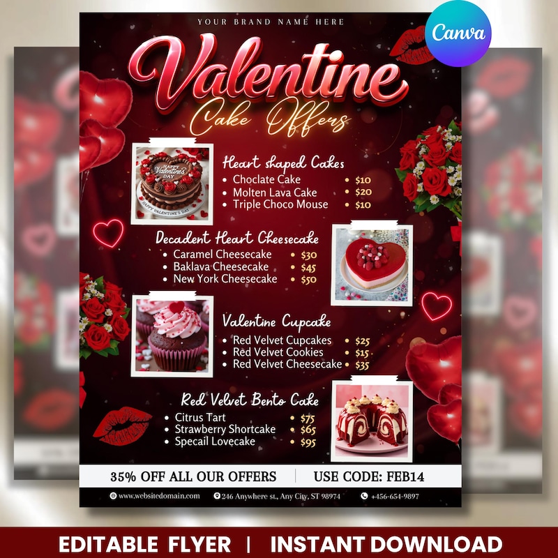 Valentine Treat Menus - Etsy