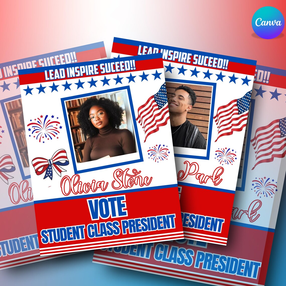 Student Council Campaign Flyer Templates, Voting Posters, Canva School ...