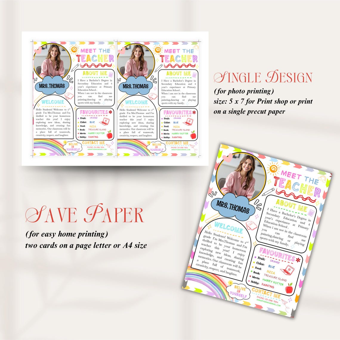 Meet the Teacher Template, Meet the Teacher Kindergarten Letter, Meet ...