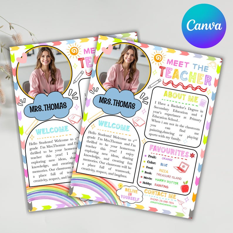 Meet the Teacher Template, Meet the Teacher Kindergarten Letter, Meet ...