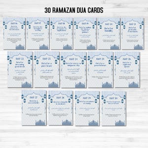 Ramadan 30 Days Dua Digital Card | Islamic Prayer Cards | Printable ...