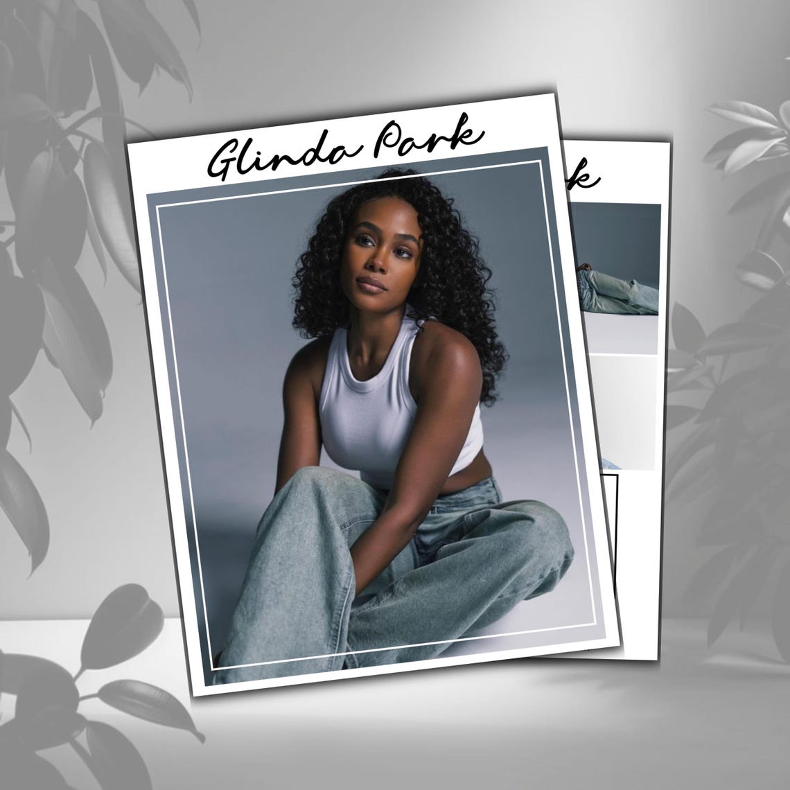 Model Comp Card Template, Zed Card for Models, Model Portfolio Card ...