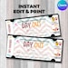 Birthday Day Out Voucher Template for Kids. Printable Day Out Ticket ...
