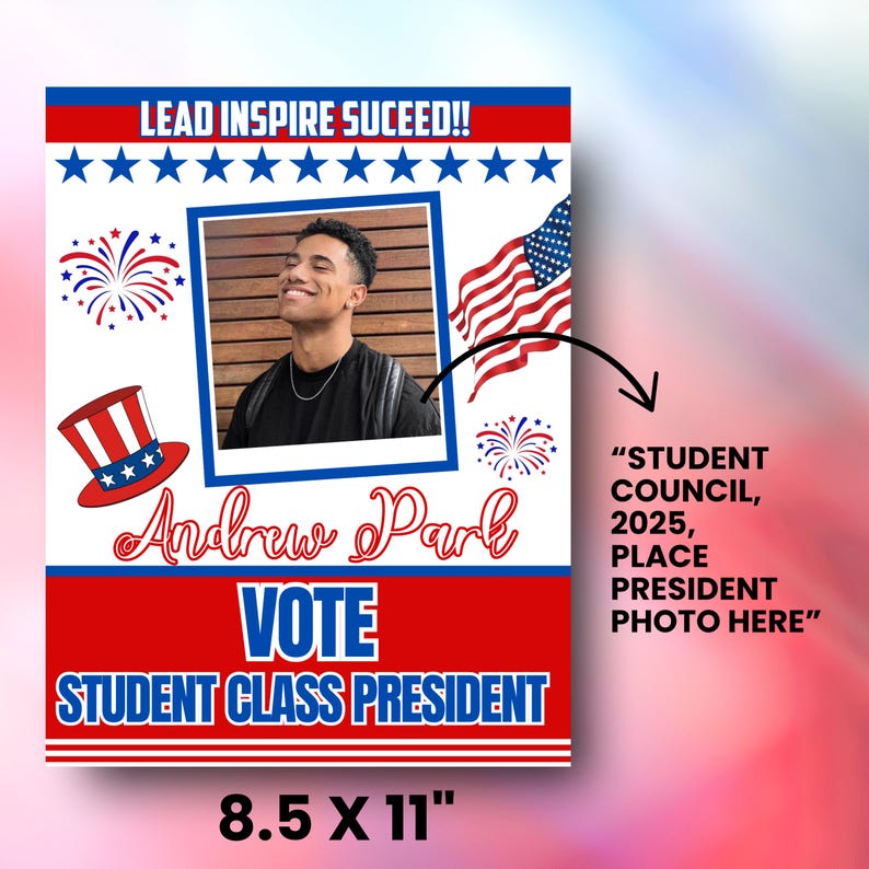 Student Council Campaign Flyer Templates, Voting Posters, Canva School ...