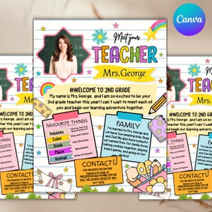 Meet the Teacher Classroom Printable, Teacher Introduction, Back to ...