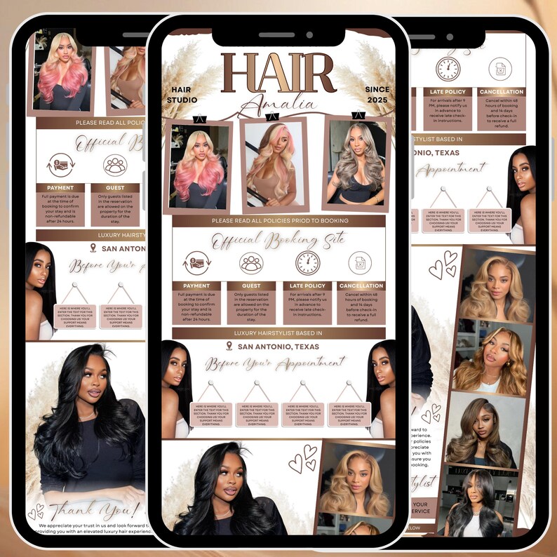 Beauty Salon Acuity Scheduling Template, Hair Nails Lashes Booking ...