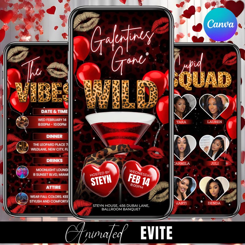 Leopard Galentine Decor - Etsy UK