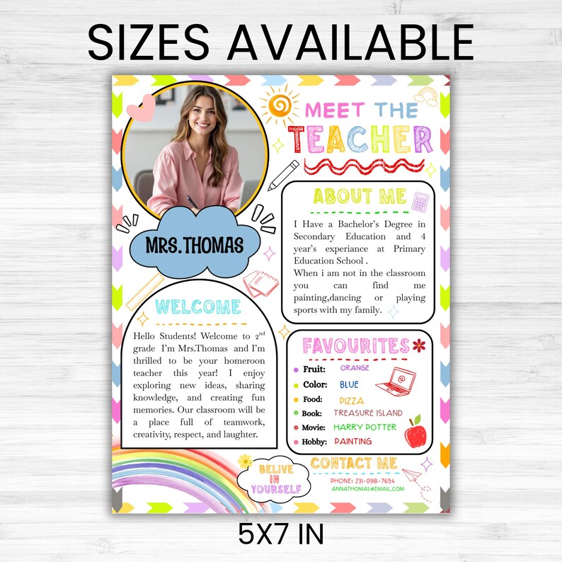 Meet the Teacher Template, Meet the Teacher Kindergarten Letter, Meet ...