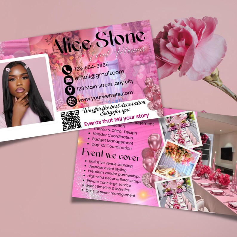 Event Coordinator Business Cards Template, Event Planner Card, Event ...
