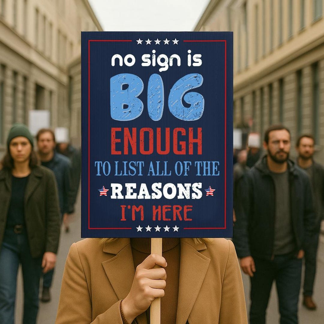 No Kings Rally Protest Sign, Pro Democracy Protest Posters, Protest ...