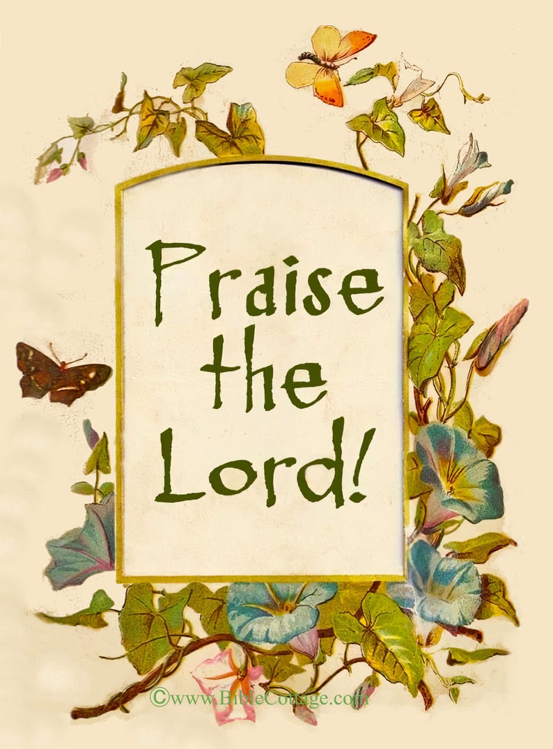 New! Praise the Lord – Psalm 103 – Vintage Bible Art – Inspiring and ...